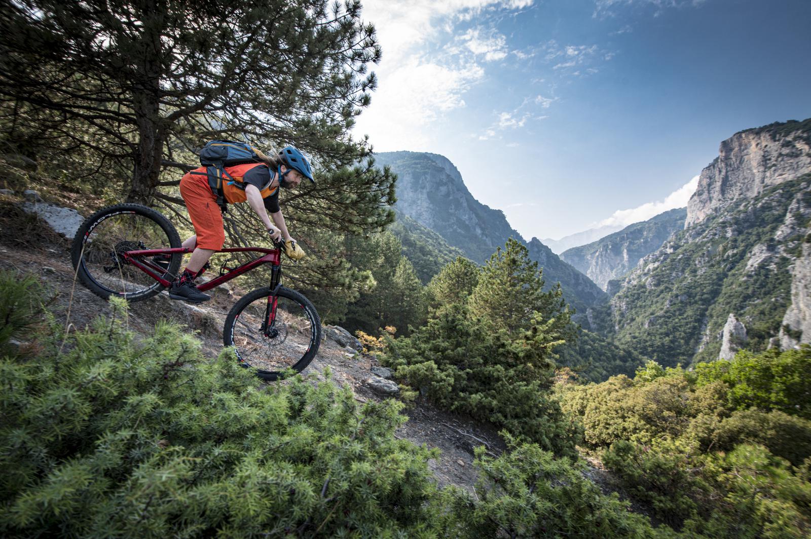 Pete Heads to Greece to Check Out the New EVOC Bike Packing Range.